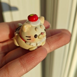 Cute Dessert Kitty Cat Polymer Clay Desk Friend - Etsy