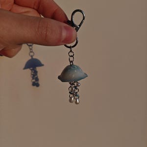 Cute Jellyfish Polymer Clay Keychain Charm - Etsy