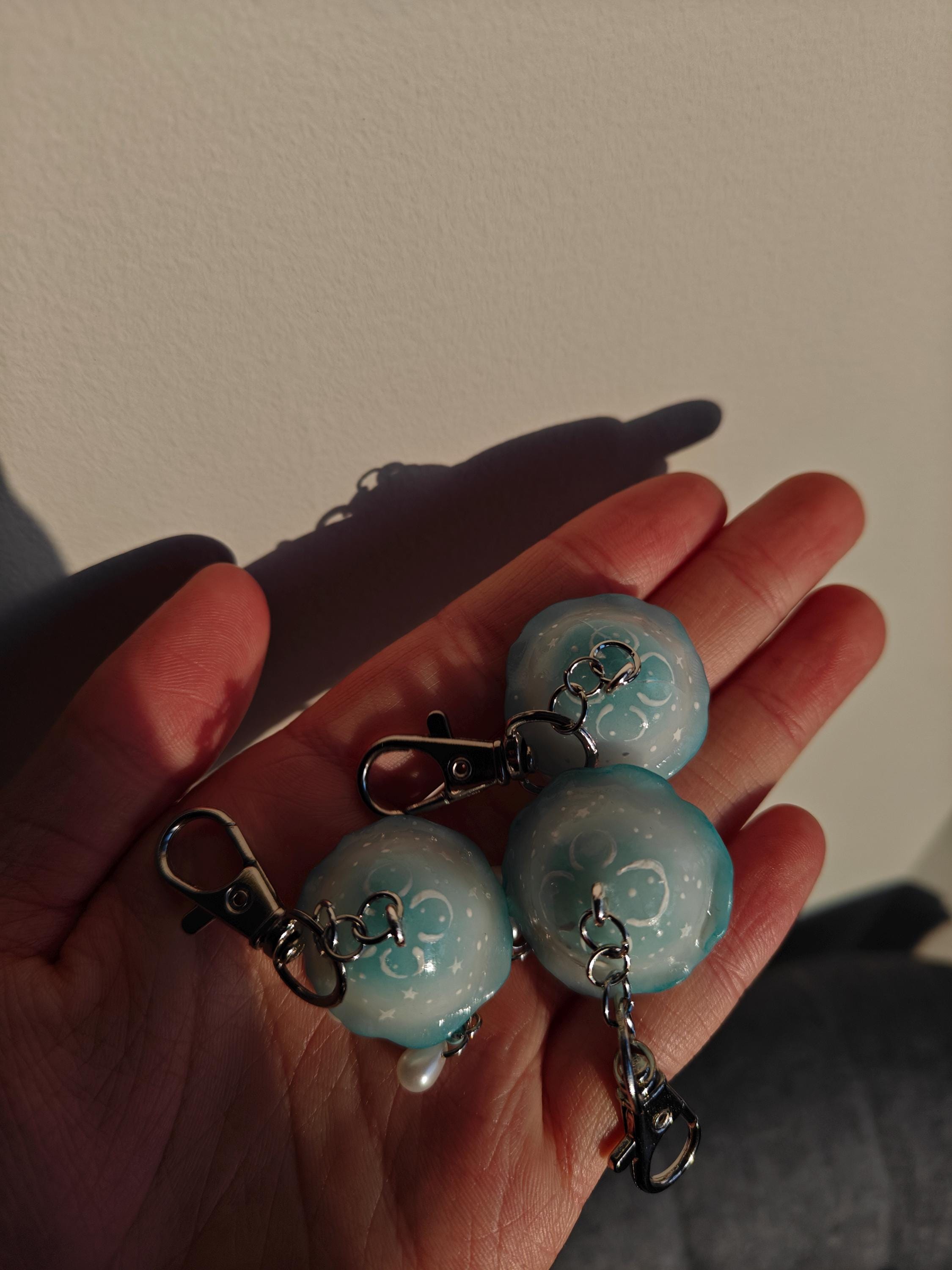 Cute Jellyfish Polymer Clay Keychain Charm - Etsy