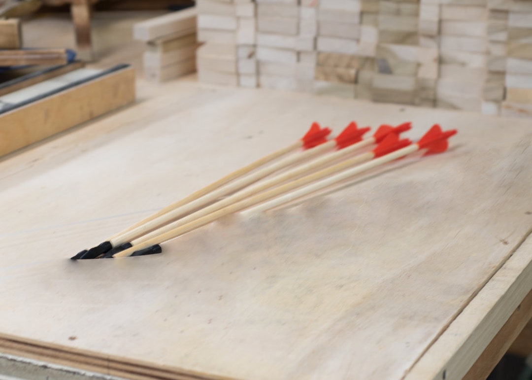 Long Bow Arrows | Set of 5 | Wooden Toy - Etsy