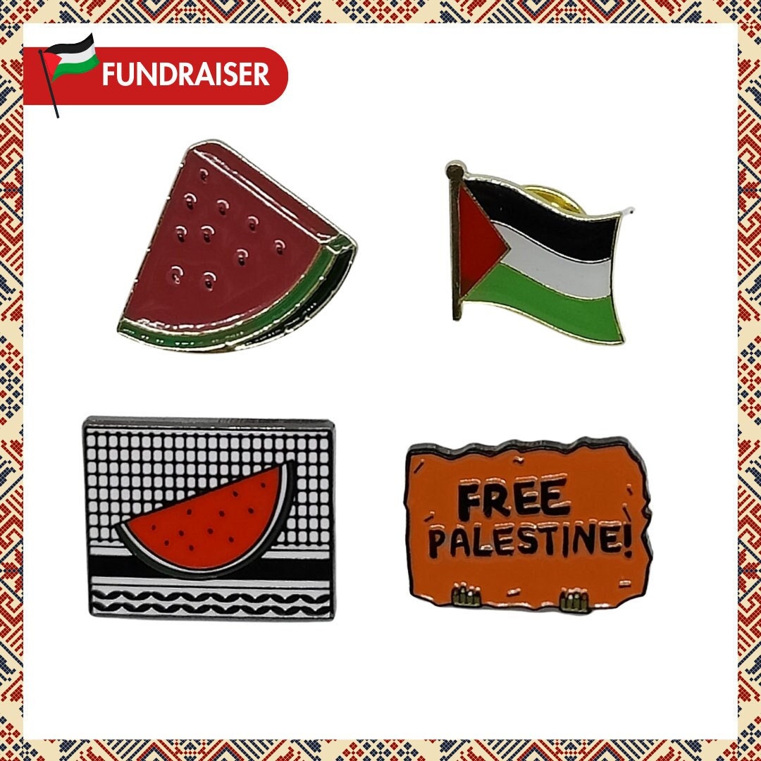 Palestine Pin Set Watermelon Palestine Pin Kuffiyeh Pin - Etsy
