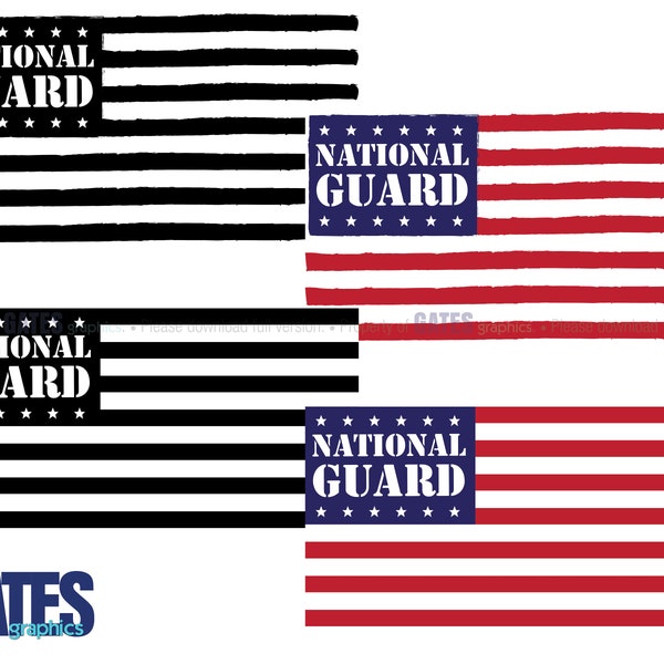 National Guard Flag Svg - Etsy