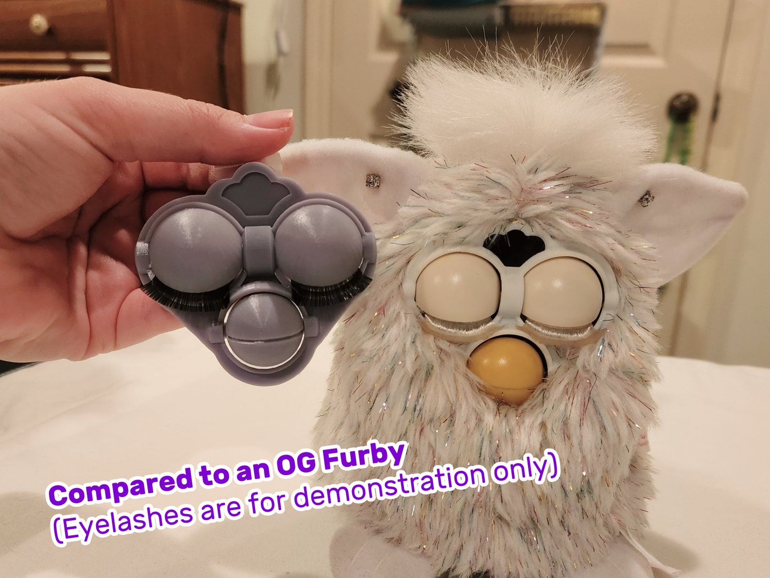 KIT 3d Printed Resin Furby Faceplate Awake or Sleeping - Etsy