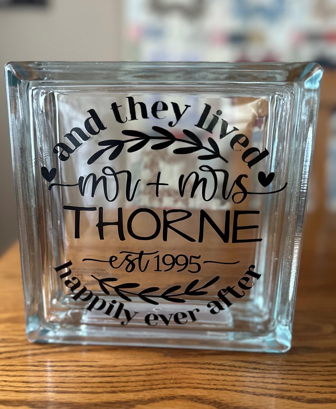PERSONALIZED GLASS BLOCK With Fairy Lights, Glass Block Lights, Fairy ...