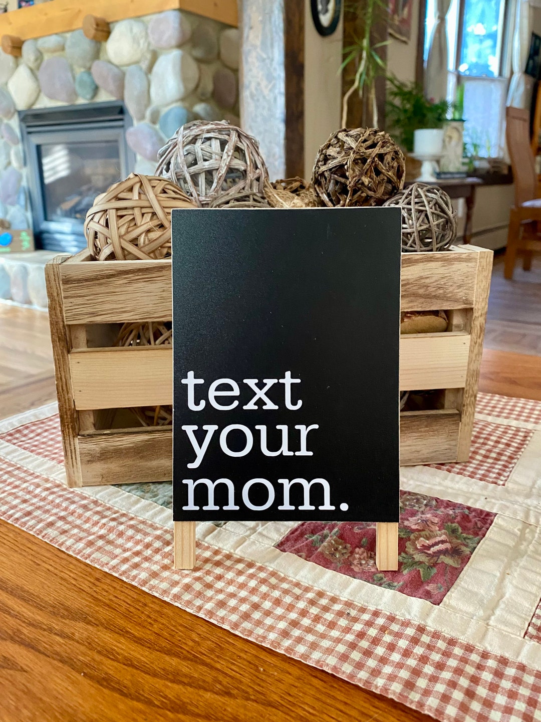 Text Your Mom Blackboard Easel: Personalized Dorm Decor Gift - Etsy