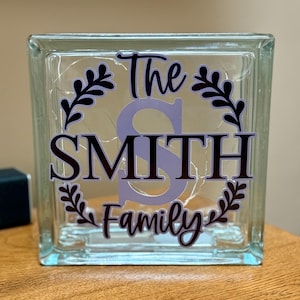 Personalized Glass Block With Fairy Lights, Wedding Gift - Etsy