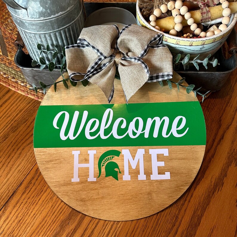 COLLEGE LOGO WELCOME 12 Front Door Wood Sign College - Etsy