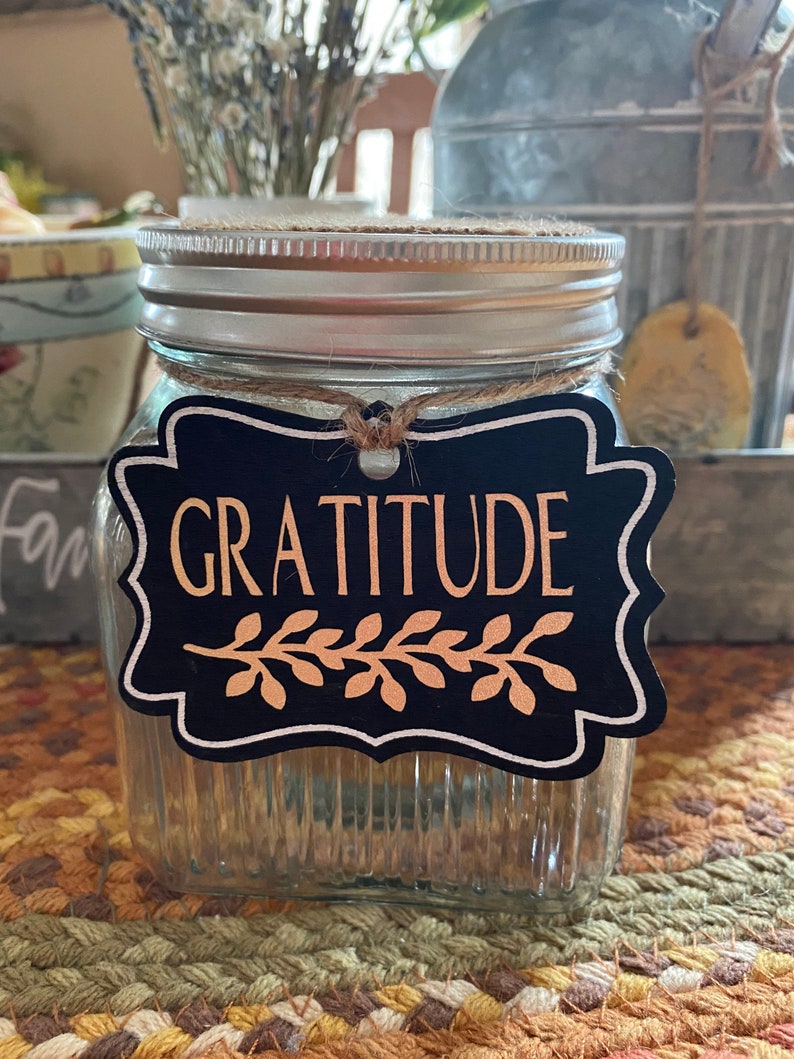 GRATITUDE JAR Glass Jar Gratitude Thankful Give Thanks | Etsy