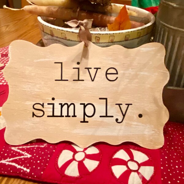 Live Simply Wall Sign - Etsy