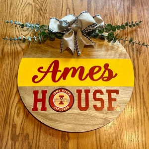 COLLEGE LOGO WELCOME 12 Front Door Wood Sign, College Sign, College ...