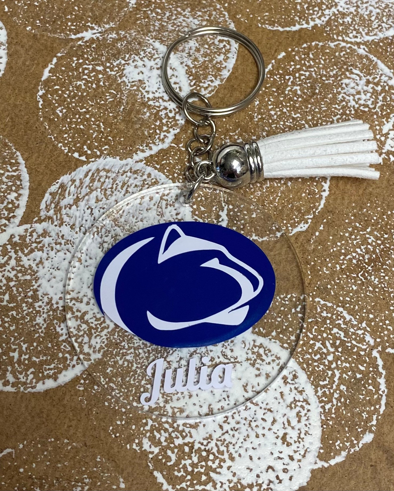 COLLEGE LOGO KEYCHAIN Personalized 2 Acrylic College | Etsy