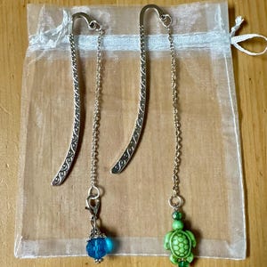 METAL CHARM BOOKMARKS With Your Choice of Charm, Metal Bookmark ...