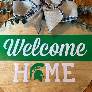 COLLEGE LOGO WELCOME 12 Front Door Wood Sign, College Sign, College ...