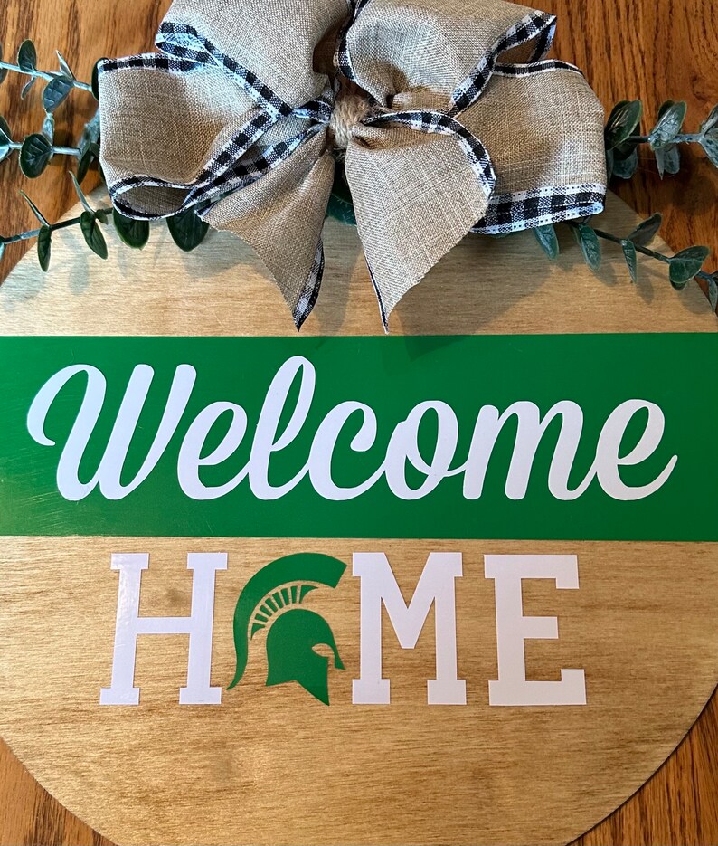 COLLEGE LOGO WELCOME 12 Front Door Wood Sign College - Etsy