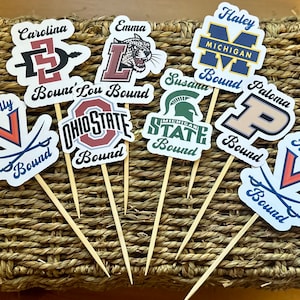 Custom College Logo Cupcake or Cake Toppers: Graduation Party Decor - Etsy