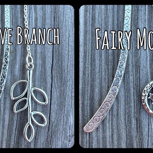 METAL CHARM BOOKMARKS With Your Choice of Charm, Metal Bookmark ...