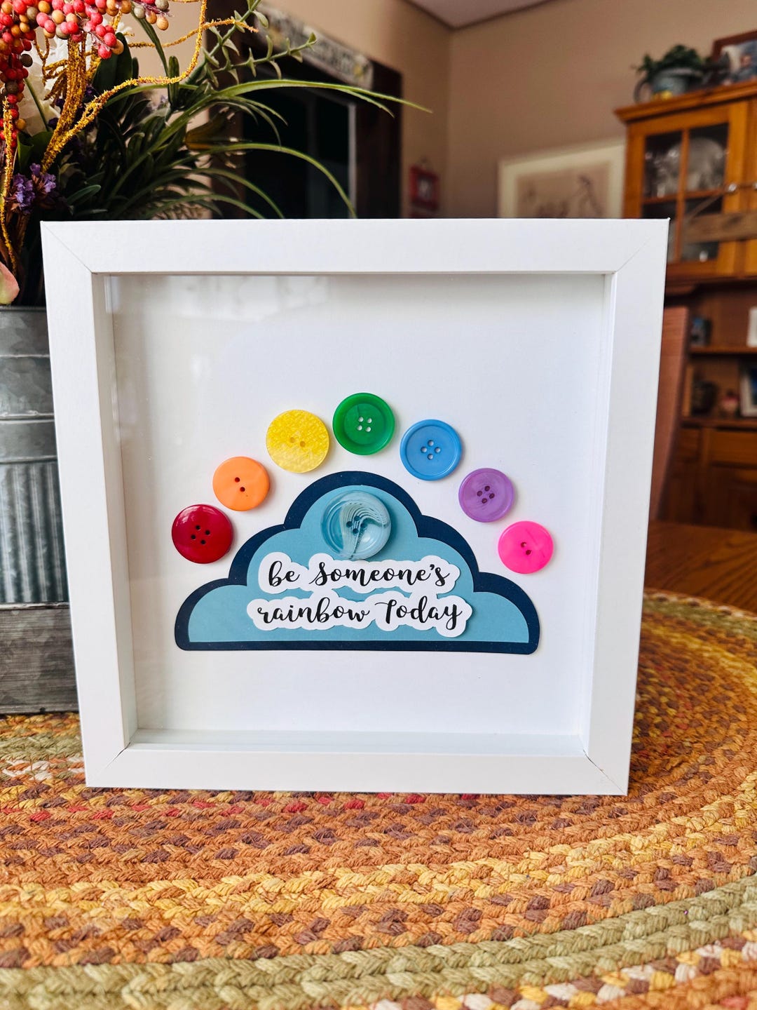 RAINBOW MOTIVATIONAL BUTTON Collage, Mixed Media, Button Art, Arts and ...