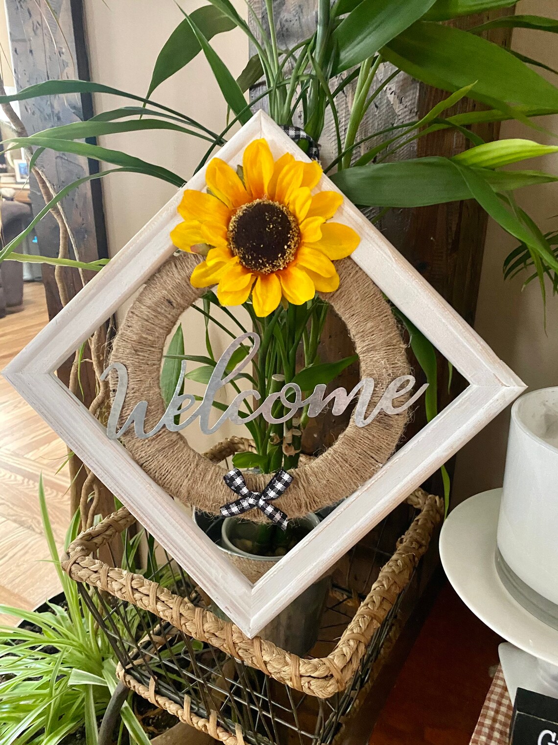 SUNFLOWER WELCOME Hand Painted Signarts and - Etsy
