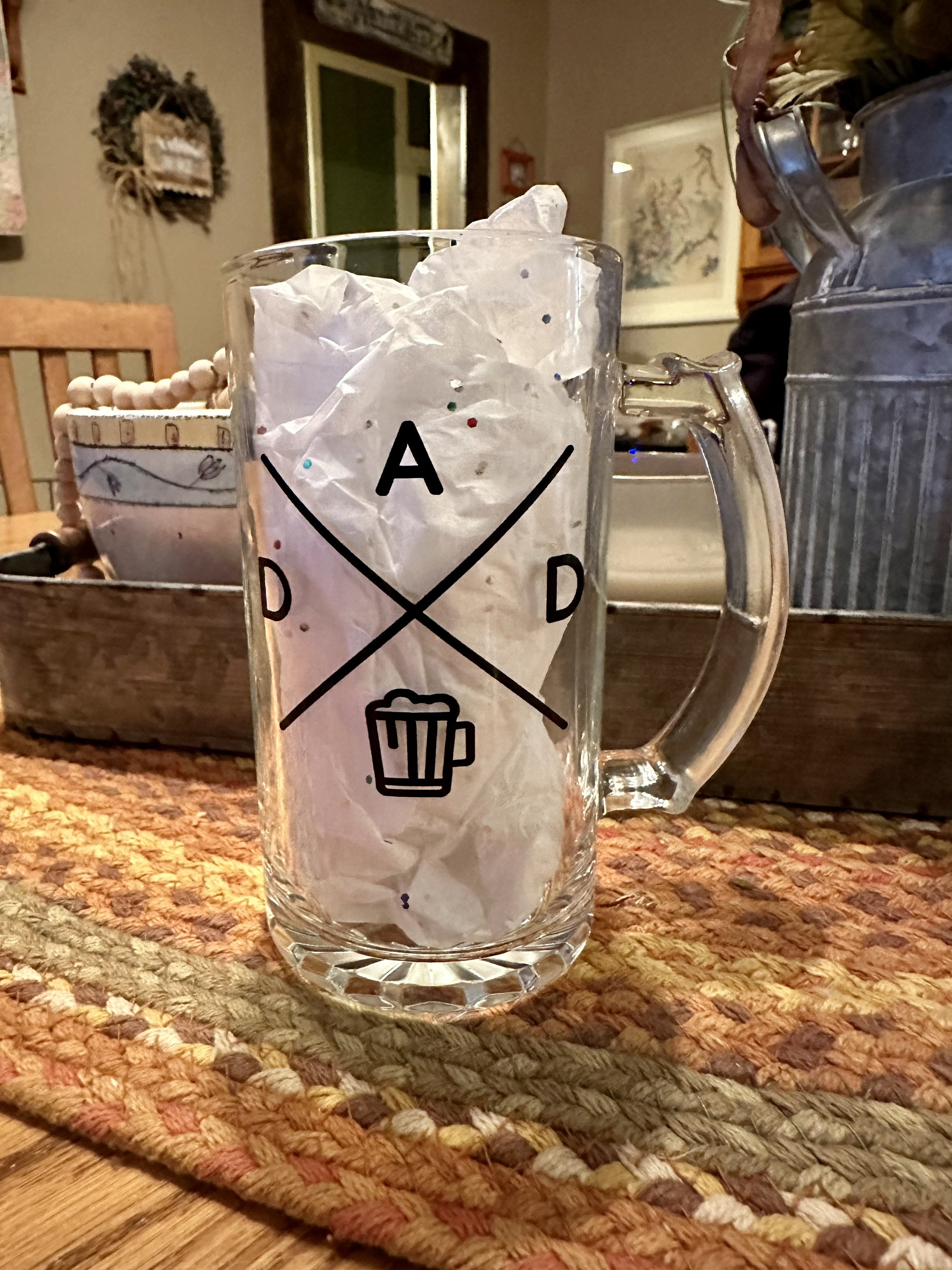 16oz GLASS DAD Beer Stein Father Dad Gift Dad Mug Custom - Etsy