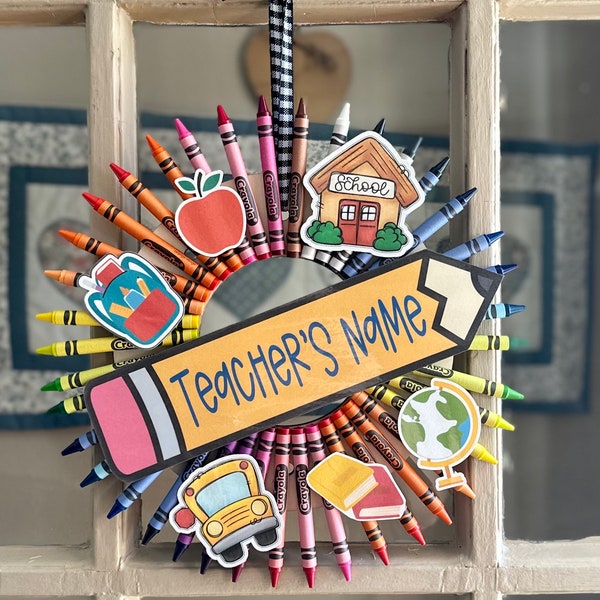 Crayon Wreath - Etsy