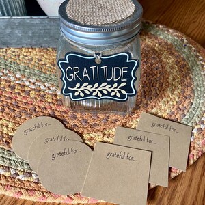 GRATITUDE JAR glass jar gratitude thankful give thanks | Etsy