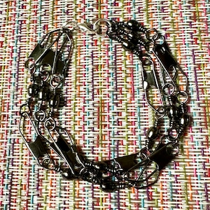 Triple Strand Fishing Swivel Bracelet: Steel Tackle & Seed Beads - Etsy