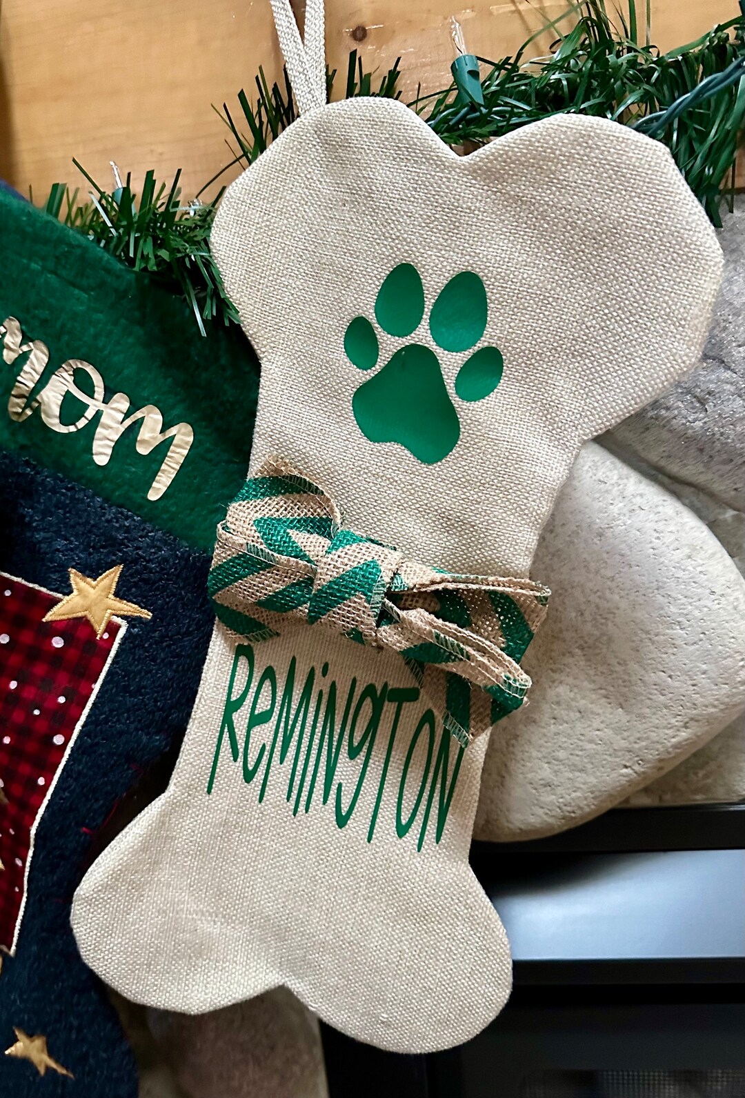 DOG BONE STOCKING, Bone Stocking, Stocking, Pet Stocking, Dog Stocking ...