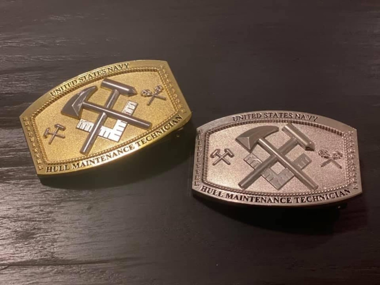 Hull Maintenance Technician HT Navy Belt Buckle. Gold or | Etsy