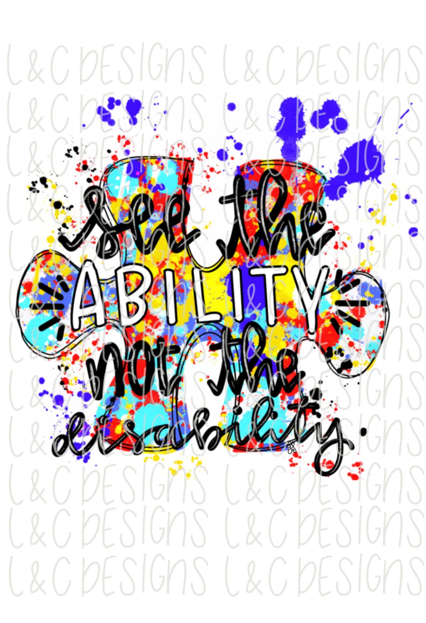 Autism Awareness Sublimation Design Hand Drawn PNG Digital | Etsy