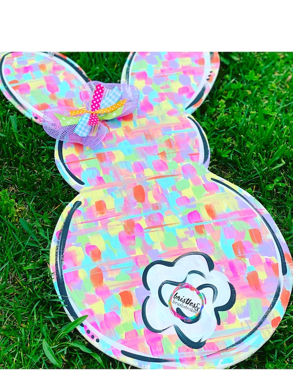 Template-easter Bunny Door Hanger Template Digital Download - Etsy