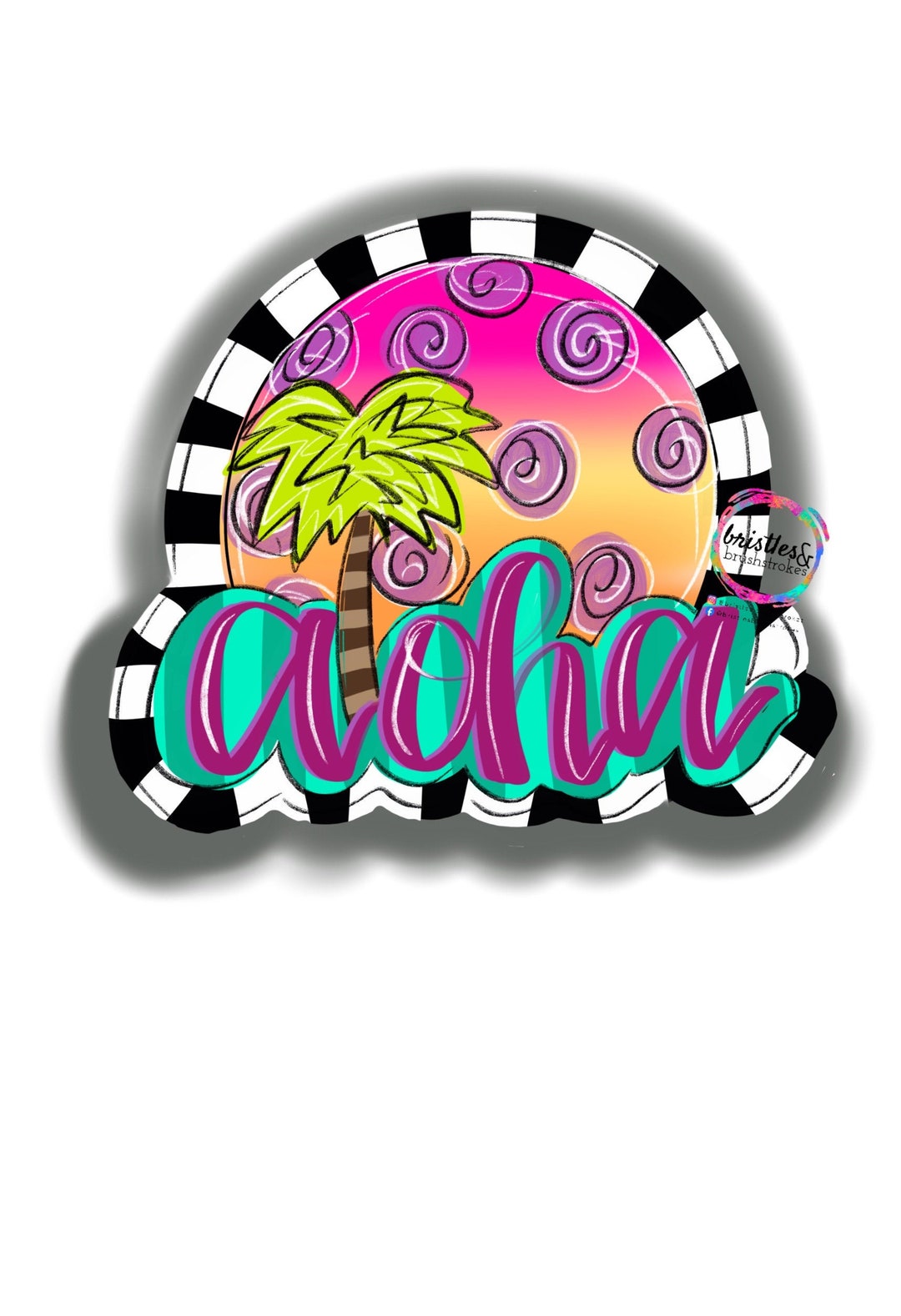 Template-aloha Sunset Door Hanger Template | Digital Download | Sunset ...