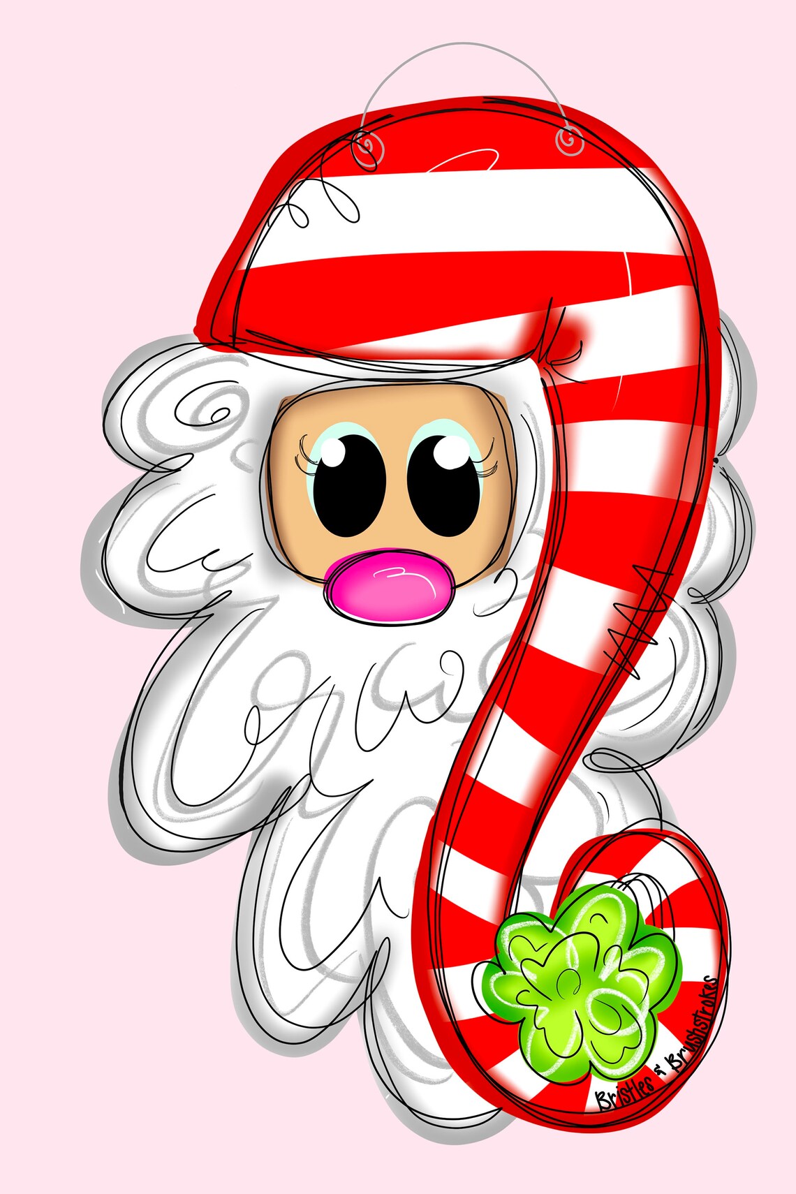 Template-santa Door Hanger Template | Whimsical | Christmas | Hand ...