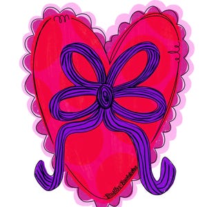 Template-scalloped Heart| Ribbon | Valentine’s Day Door Hanger ...