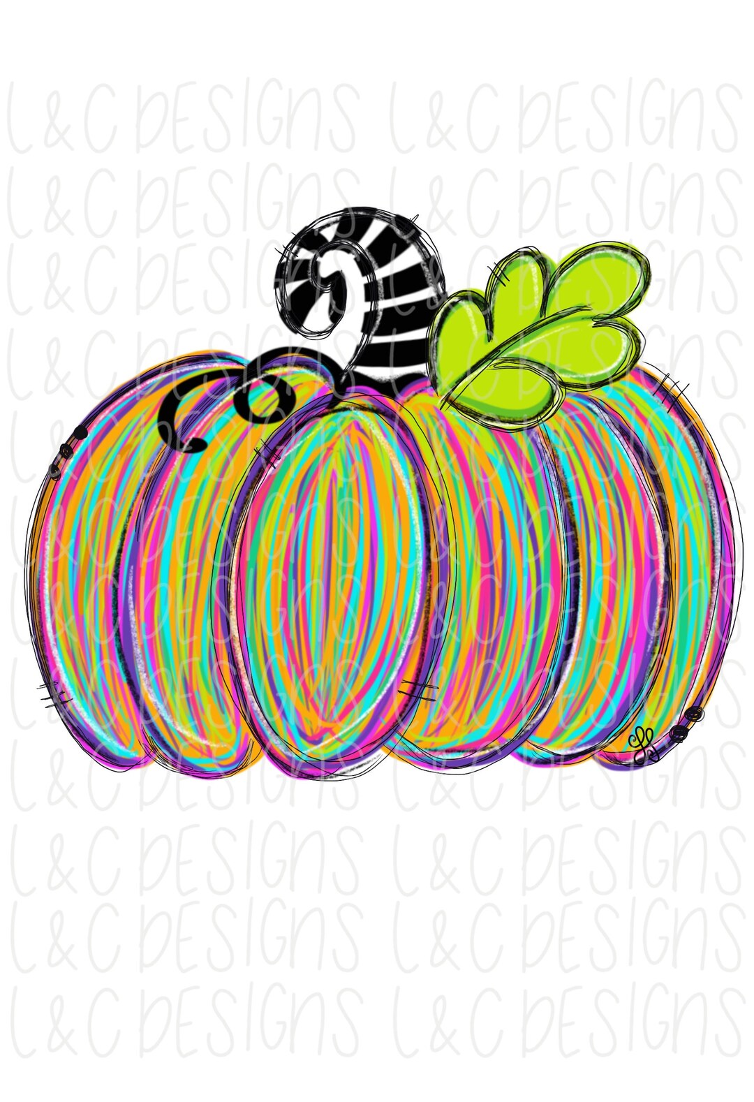 Fall Pumpkin Sublimation Design | Hand Drawn | PNG Digital Download ...