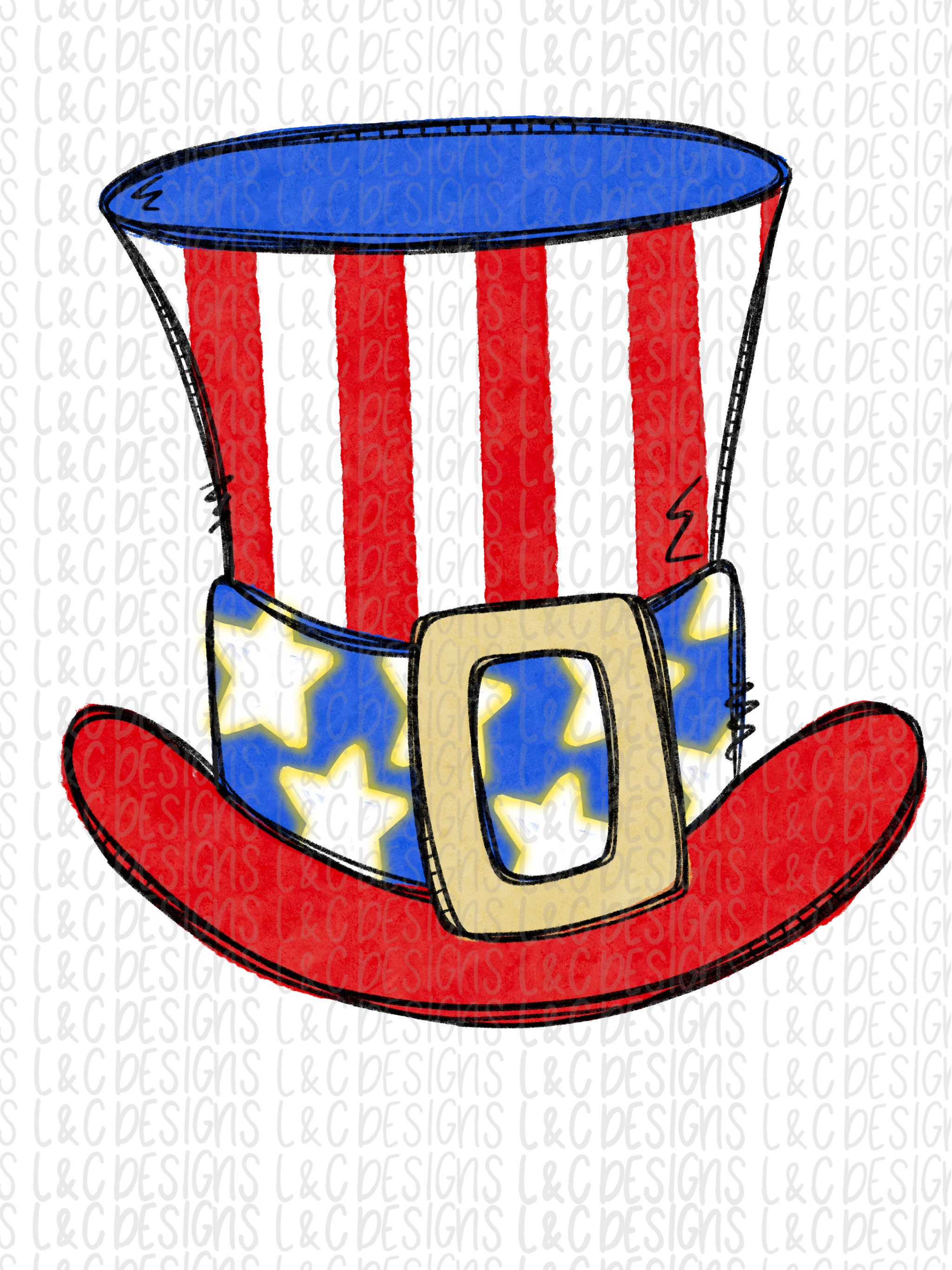 Patriotic Hat | 4th of July | Uncle Sam | Sublimation | PNG Instant ...