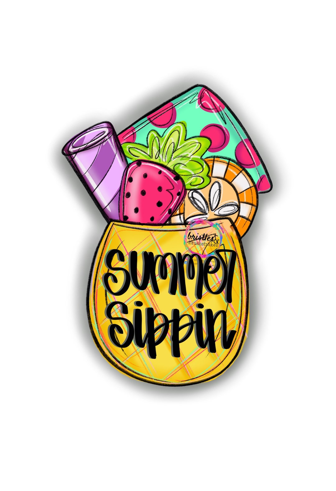 Template-summer Pineapple Door Hanger Template | Digital Download ...
