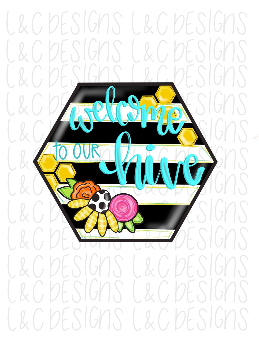 Bee Hive Sublimation | PNG Digital Download | Hexagon | Welcome to Our ...