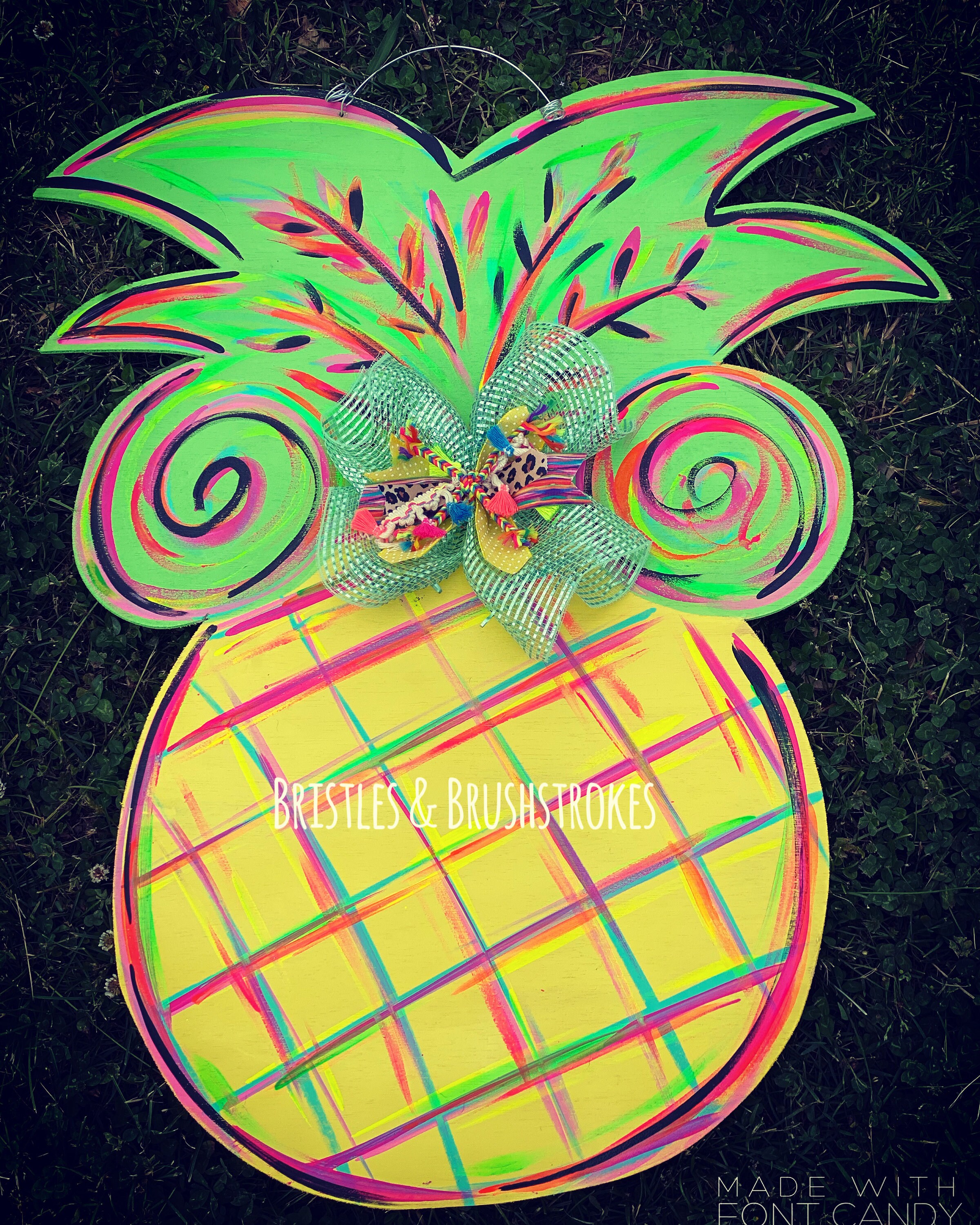 Template-pineapple Door Hanger Template | Digital Download | Summer ...