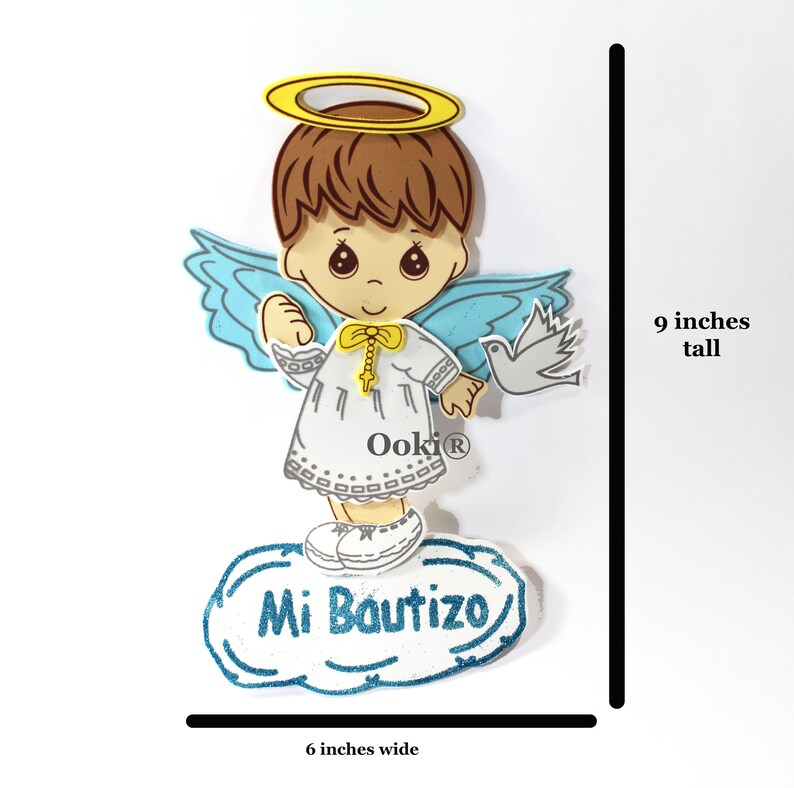 10pc Mi Bautizo Angel Boy Girl With Halo Foam Decor Baptism | Etsy