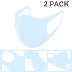 2 Pack Reusable Neoprene Face Mask Washable Masks Breathable Unisex ...