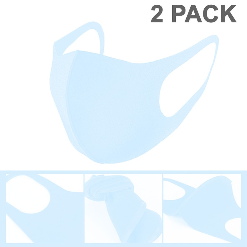 2 Pack Reusable Neoprene Face Mask Washable Masks Breathable - Etsy
