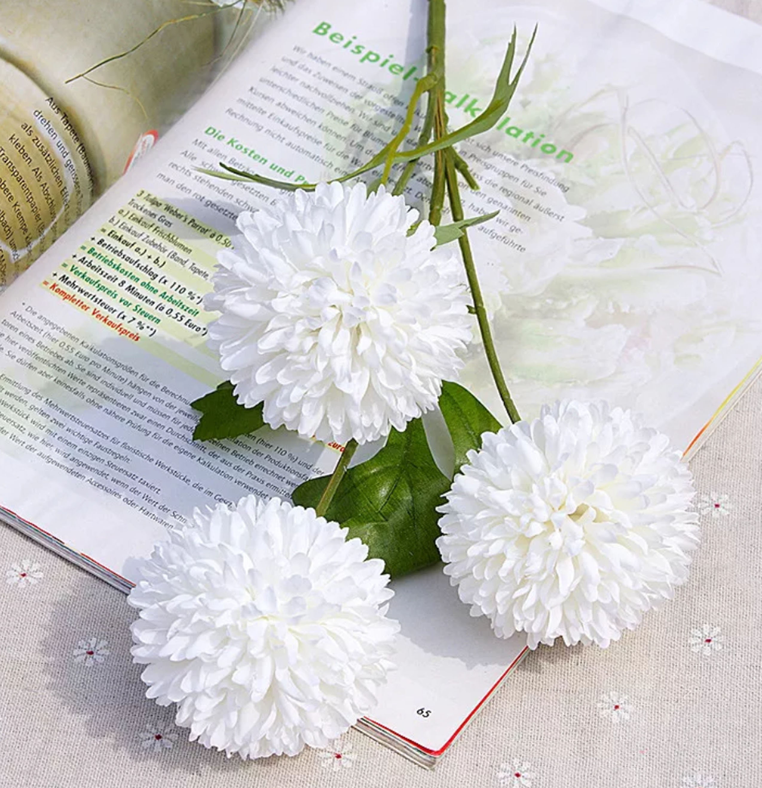 12 Dandelion Spring Heads Bulb Ball 4 Stems Artificial Flower - Etsy