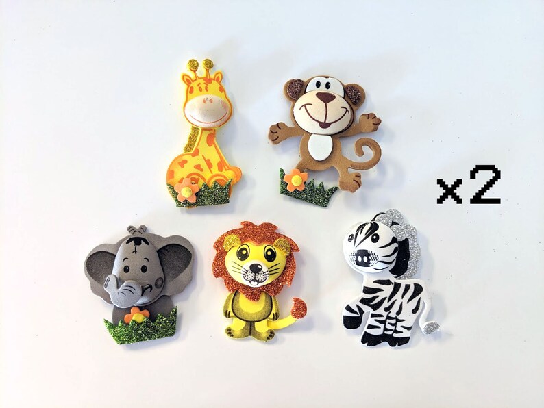 10 Pc. Safari Jungle Zoo Animals Foam Decorations for Baby | Etsy