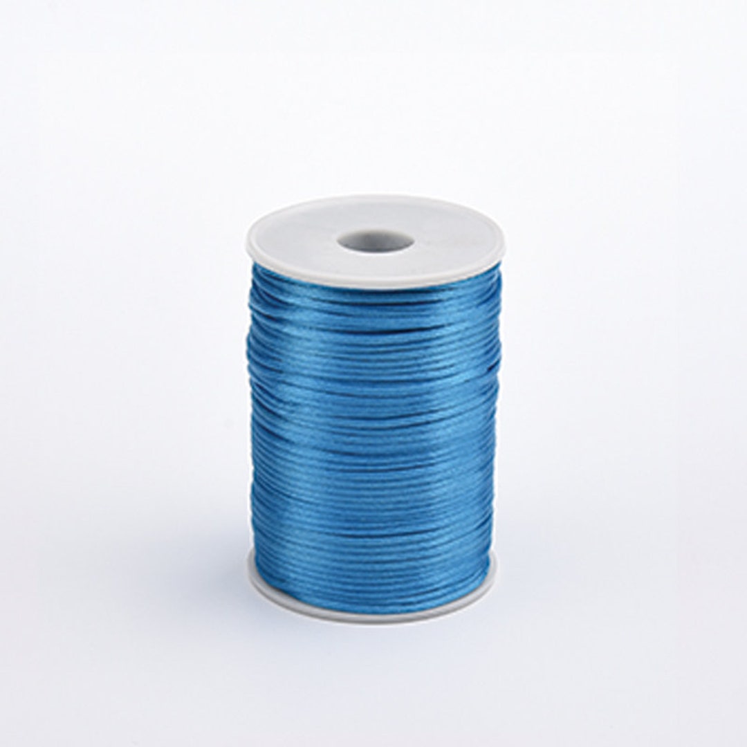 Turquoise Color 2mm Nylon SATIN CORD Rattail Rat Tail Crafts 100 Yd ...