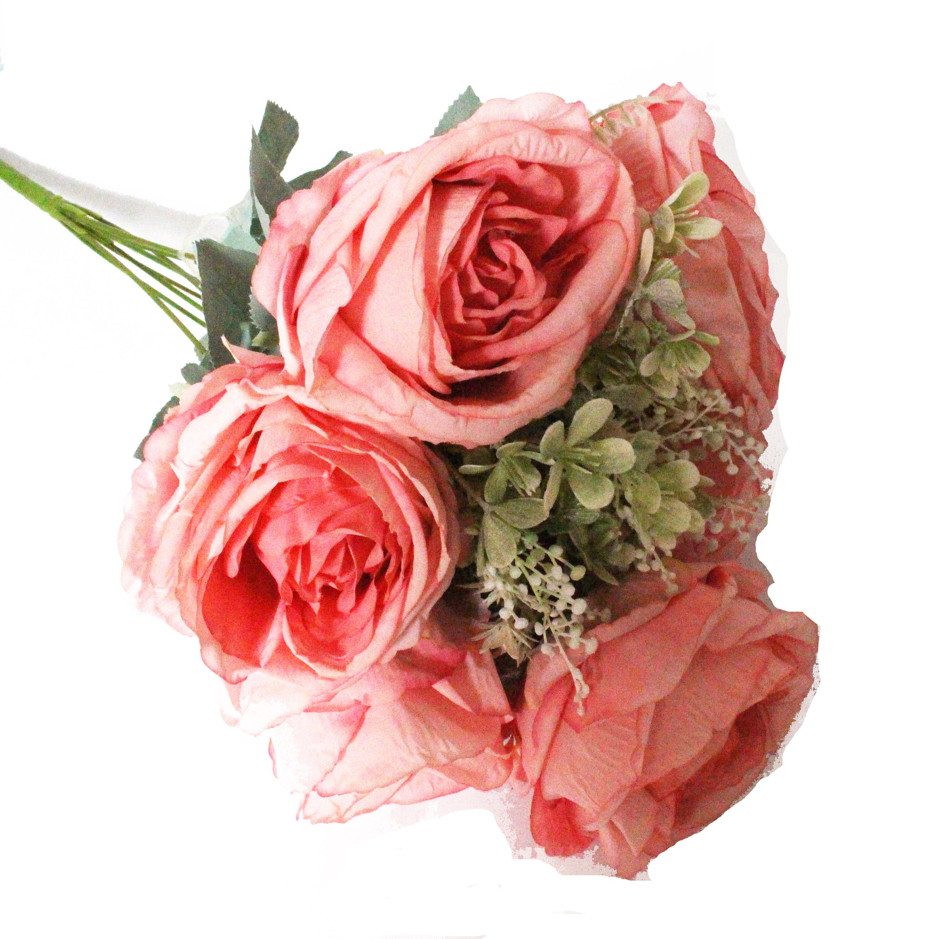 Hermosa rosa 6 cabeza seda rosa abierta repollo Bush | Etsy