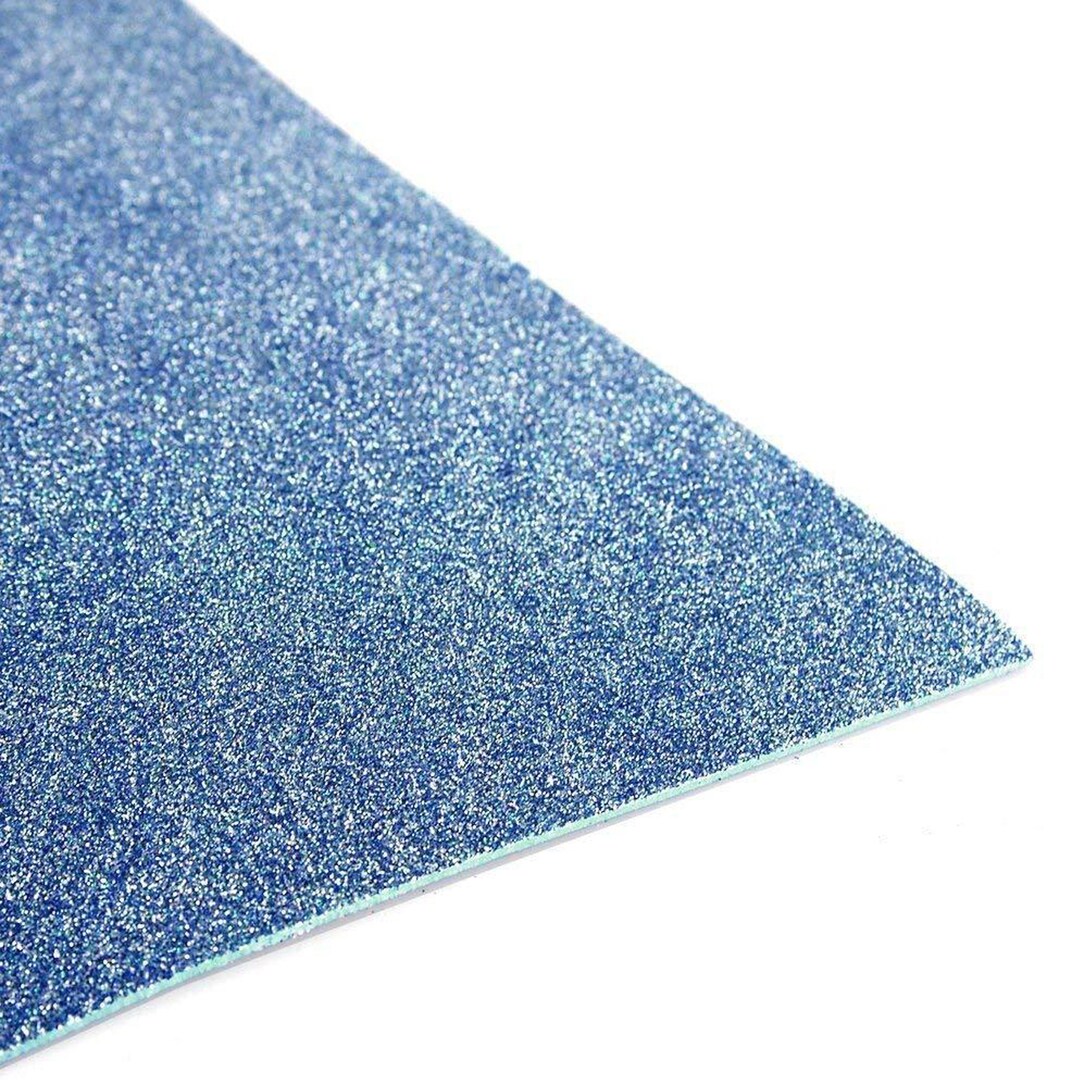Light Blue 10 Piece 12" X 18" Glitter EVA Foam Sheets Arts and Crafts ...