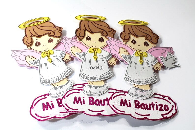 10pc Mi Bautizo Angel Boy Girl With Halo Foam Decor Baptism | Etsy