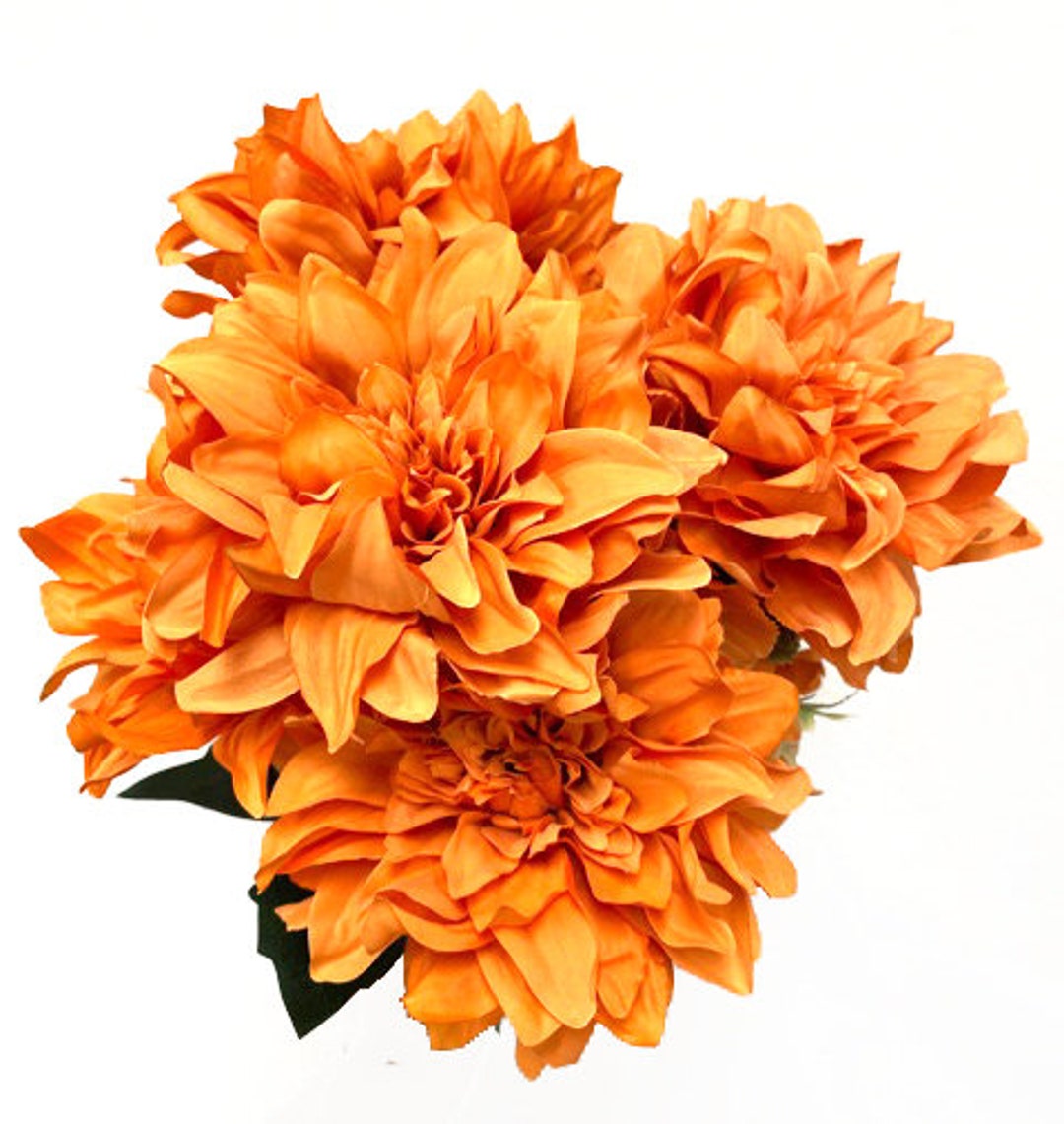 Orange Mix Flower Artificial Flowers Silk Hydrangea Bouquet for Wedding ...