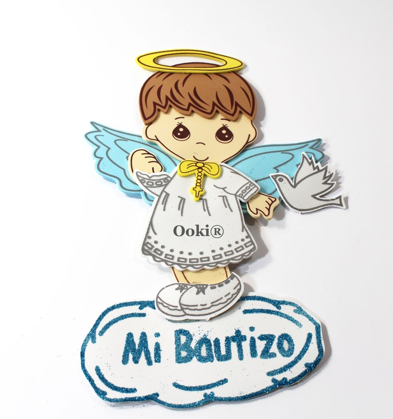 10pc Mi Bautizo Angel Boy Girl With Halo Foam Decor Baptism | Etsy
