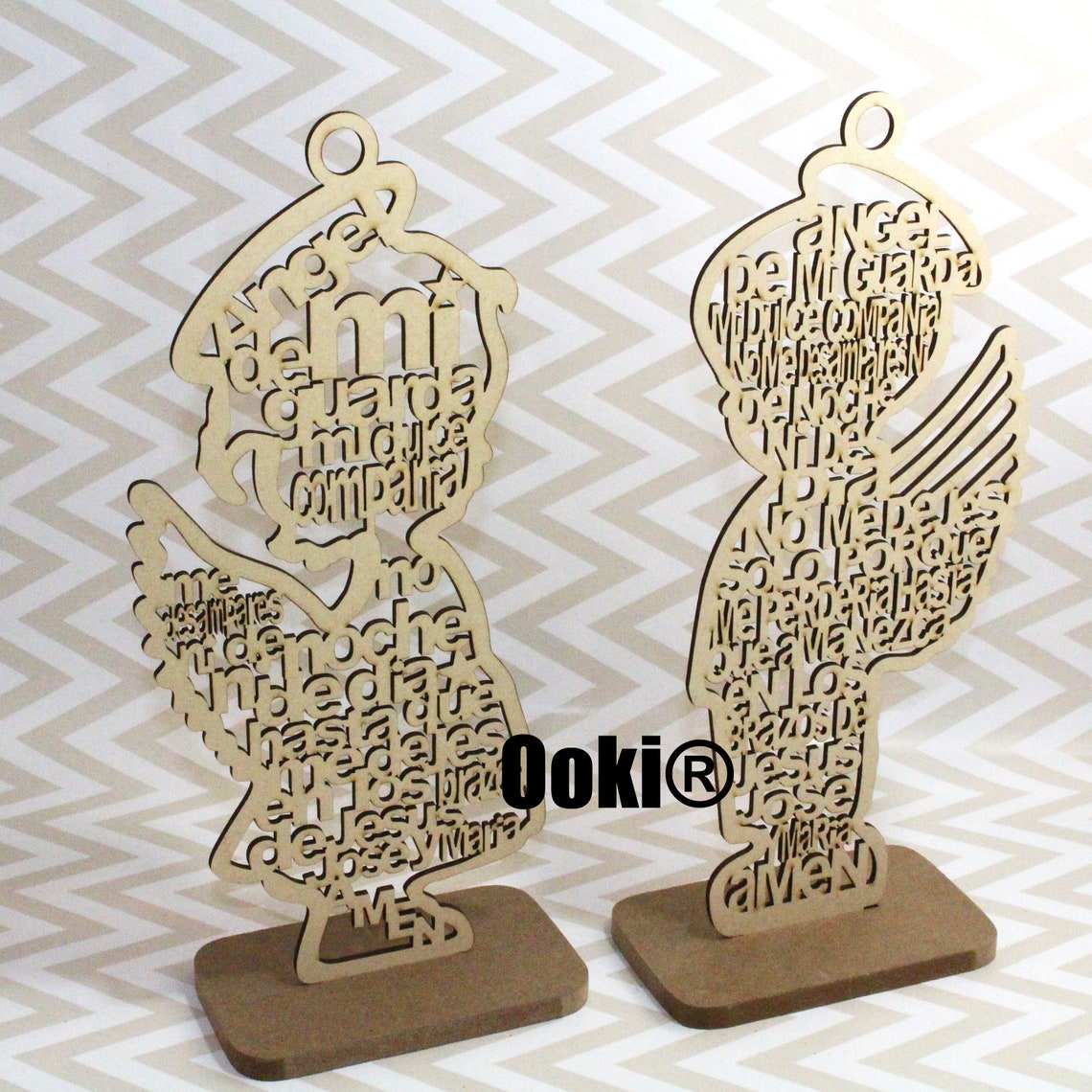 12 Guardian Angel Boy Girl Cross Wood Stand Laser Cutout | Etsy